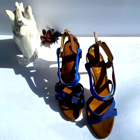 Fendi | Shoes | Pre Loved Brown Blue Ombr Fendi Stappy Heels | Poshmark